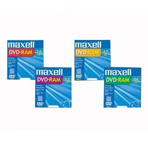 636045 Maxell Single Unit DVD-RAM 9.4GB T4 Logo Storage Media – Orange ...