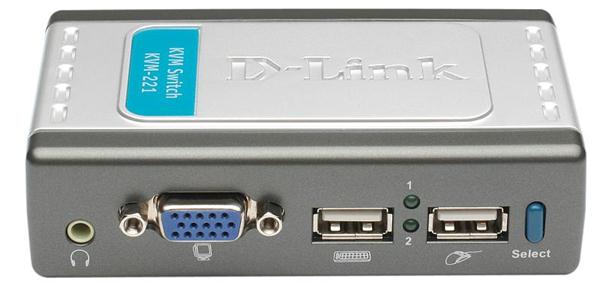 KVM-221 D-Link 2-Port USB Desktop KVM Switch with Audio Support ...
