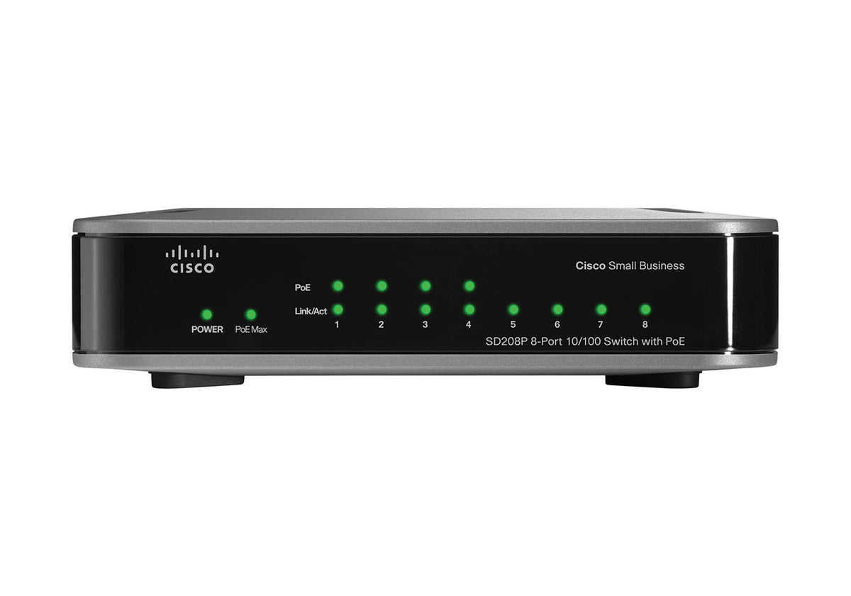 SD208P - Cisco Small Business 8-Ports PoE FE Switch – Orange Hardwares